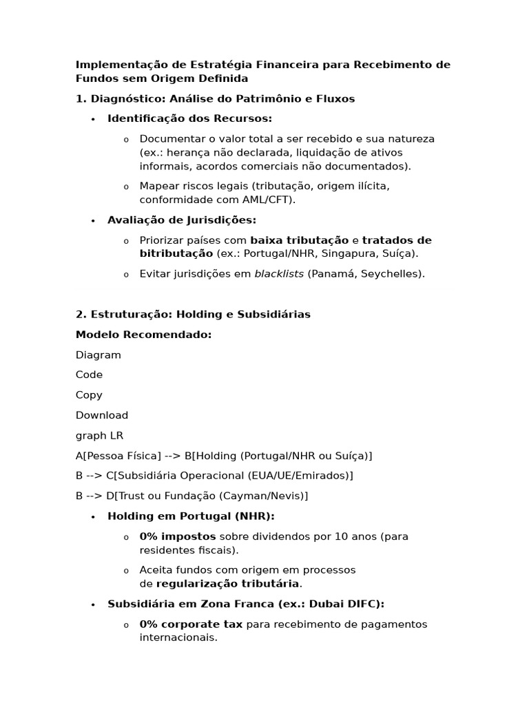 Estratégia Financeira - Fundos Sem Origem Definida | PDF | Impostos ...