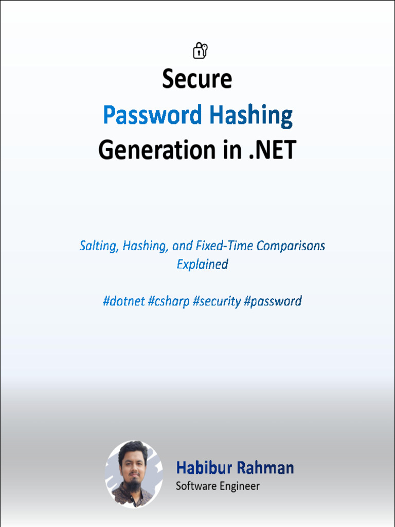 Secure Password Hashing Generation in | PDF