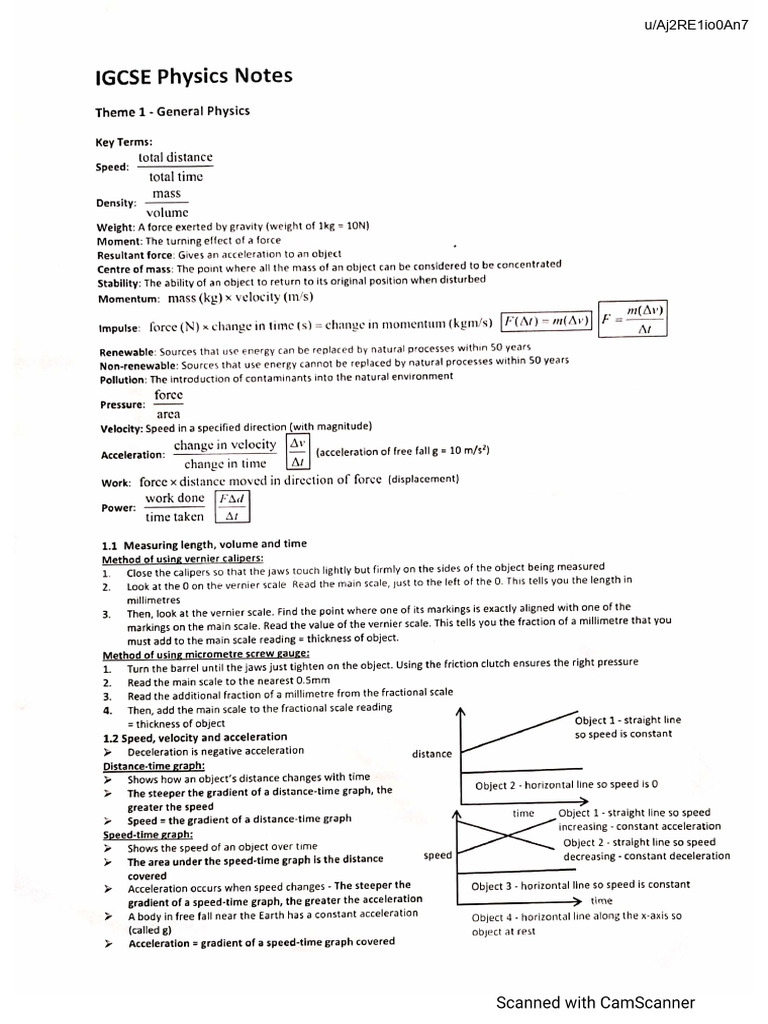 Theme 1 - General Physics | PDF