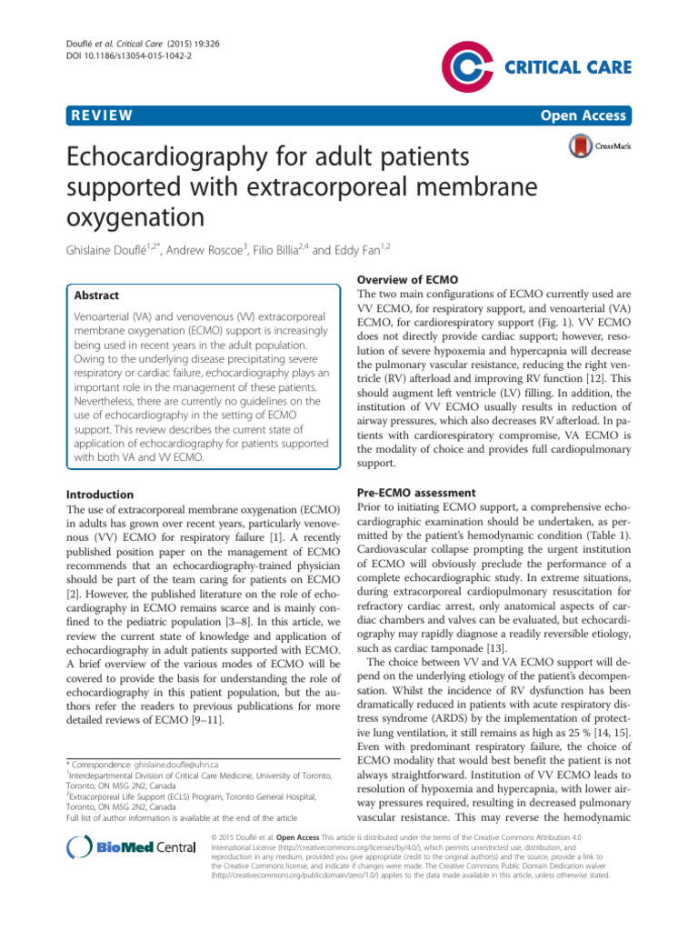 Echocardiography For Adult Patients Sopported With ECMO | PDF | Diastole | Ventricle (Heart)