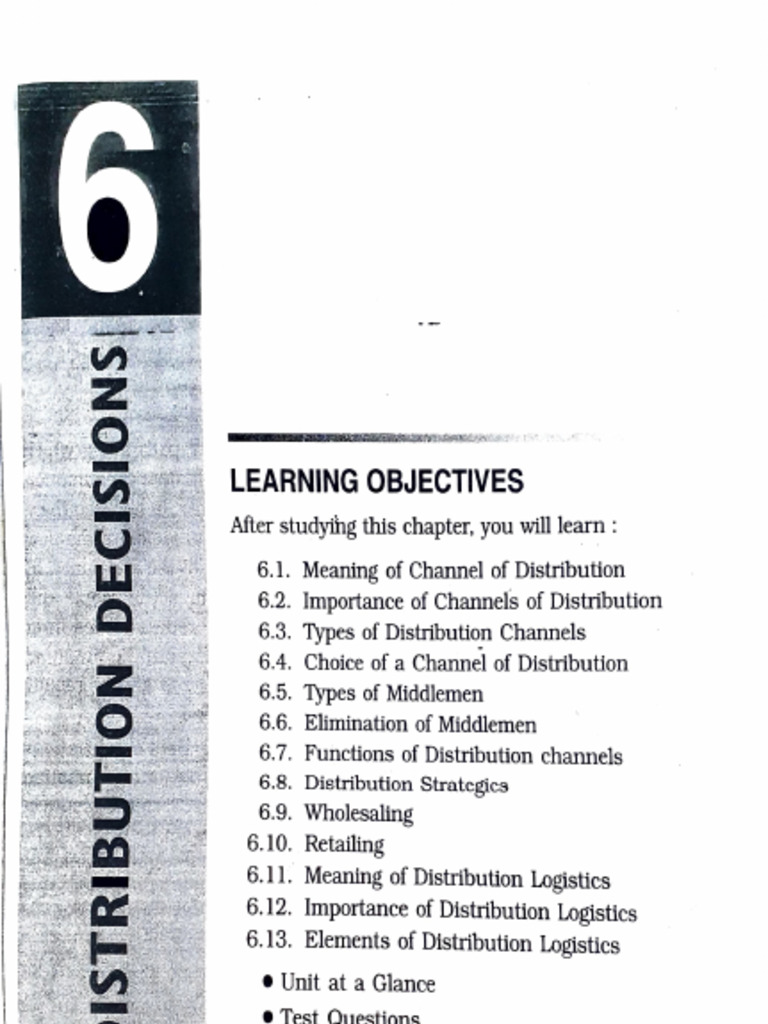 Distribution Decisions Full Chapter | PDF