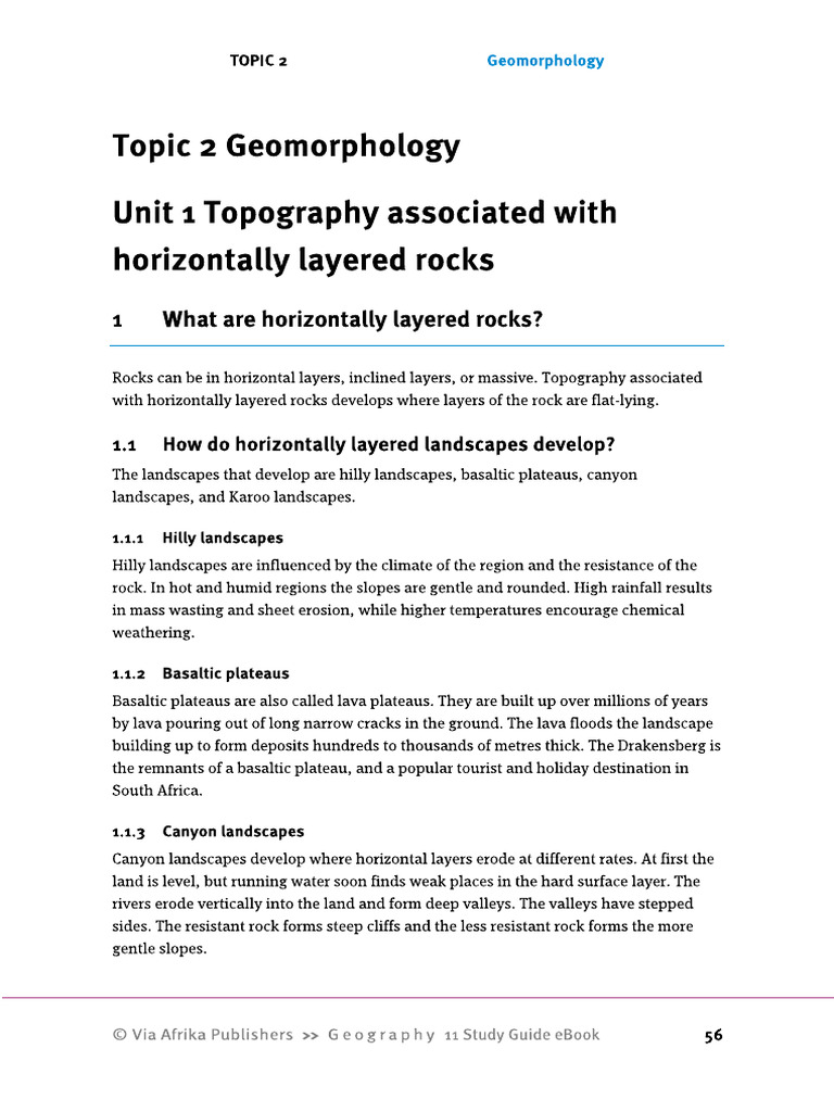 Notes - Grade 11 Geomorphology | PDF