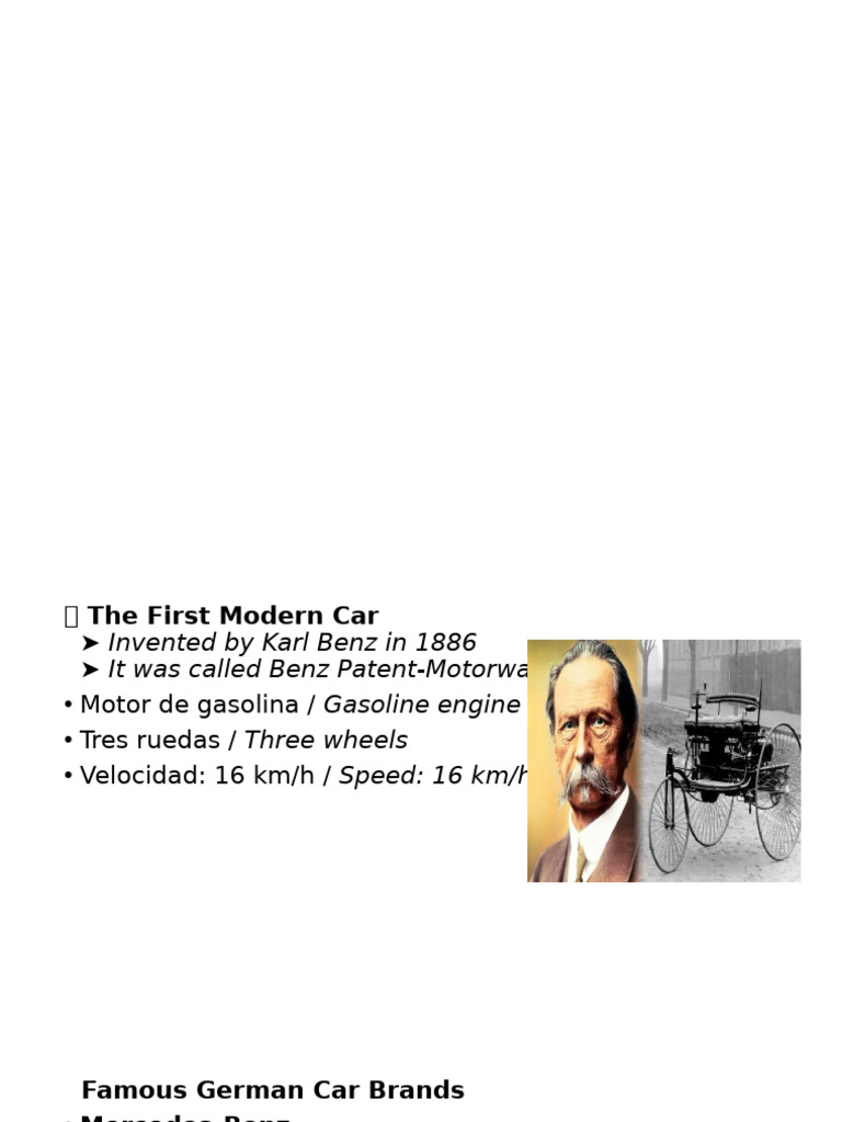 History of the First Modern Car | PDF