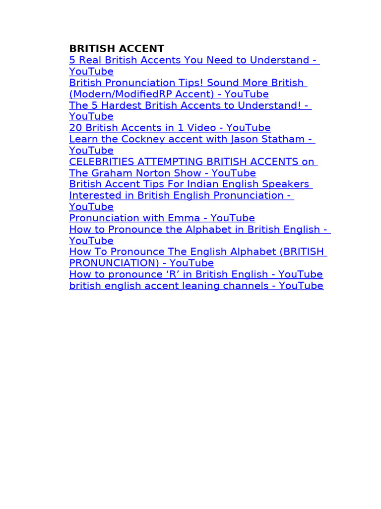 British Accent | PDF