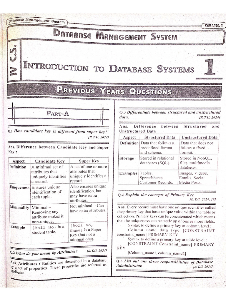 DBMS & Toc 1-2 | PDF