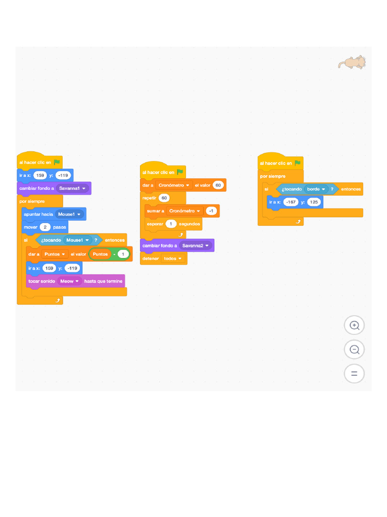 Codigos Scratch Gato y Ratón | PDF
