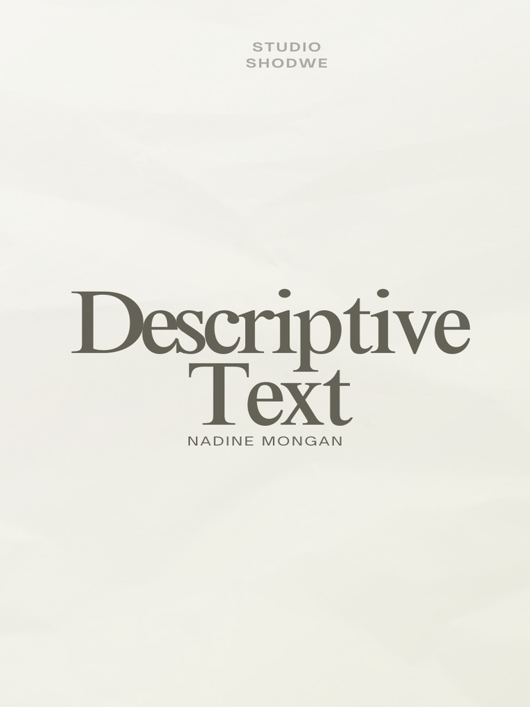 Descriptive Text.pdf | PDF
