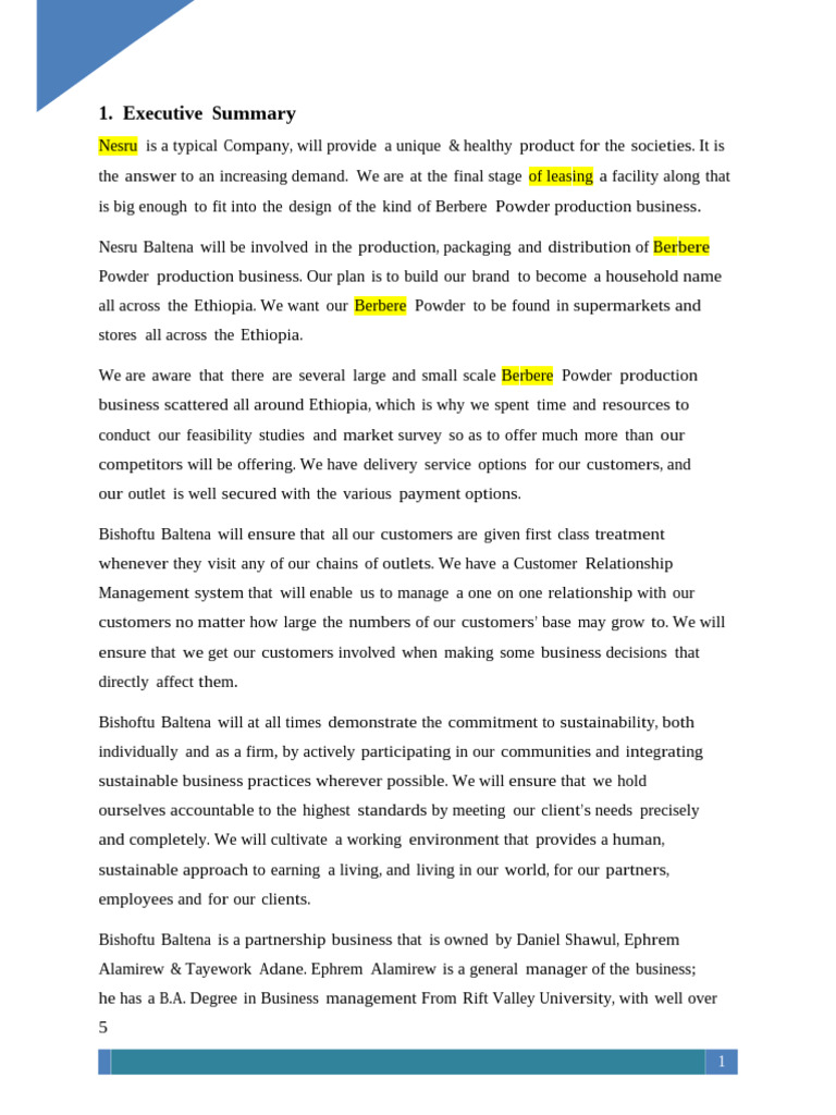 Bishoftu Baltena: Berbere Production Plan | PDF | Spice | Supermarket
