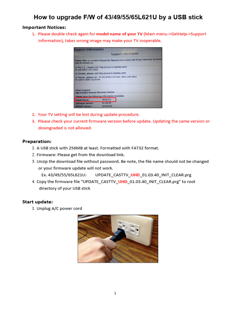 CastUHDUSB Update - Procedure | PDF
