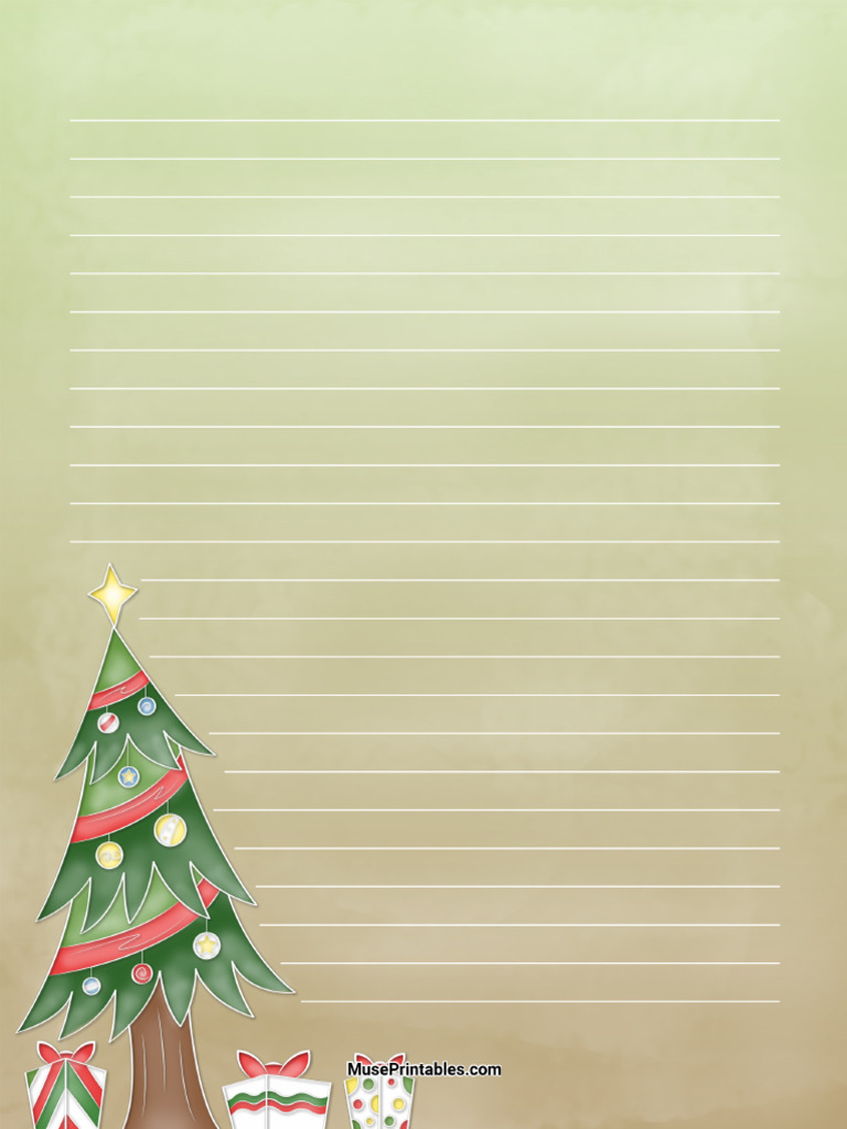 Christmas Tree Stationery Watermarked | PDF