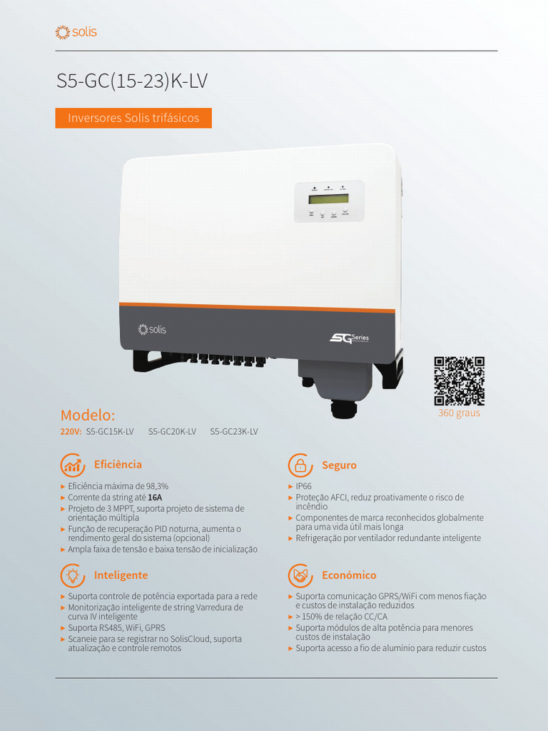 Solis Datasheet | PDF | Corrente alternada | Energia elétrica