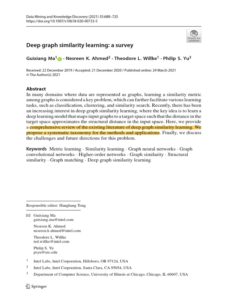 Deep Graph Similarity Learning a Survey | PDF | Theoretical Computer Science | Applied Mathematics