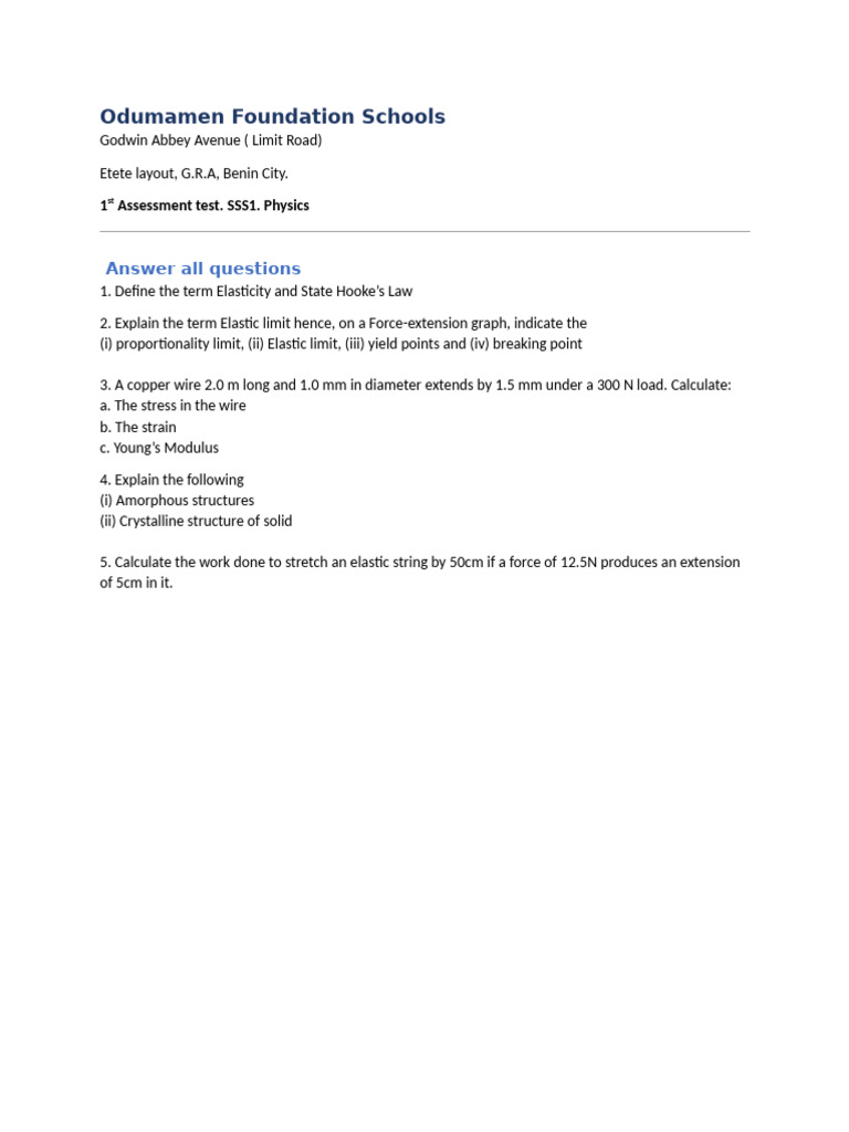 Bright Star Computer JSS2 Exam | PDF