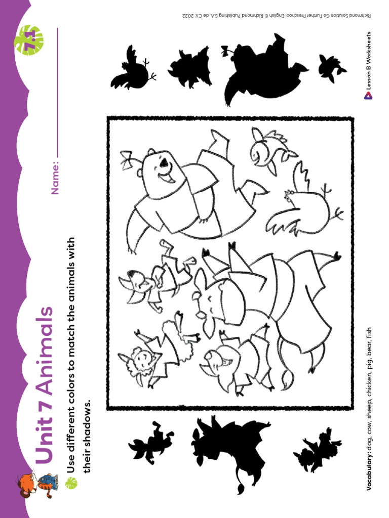 RSGFPE L3 LessonBWorksheet U7 | PDF | Domestication | Organisms