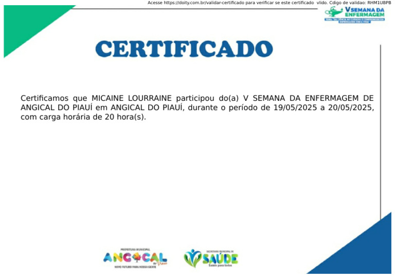 Certificado Participacao iCIsA | PDF