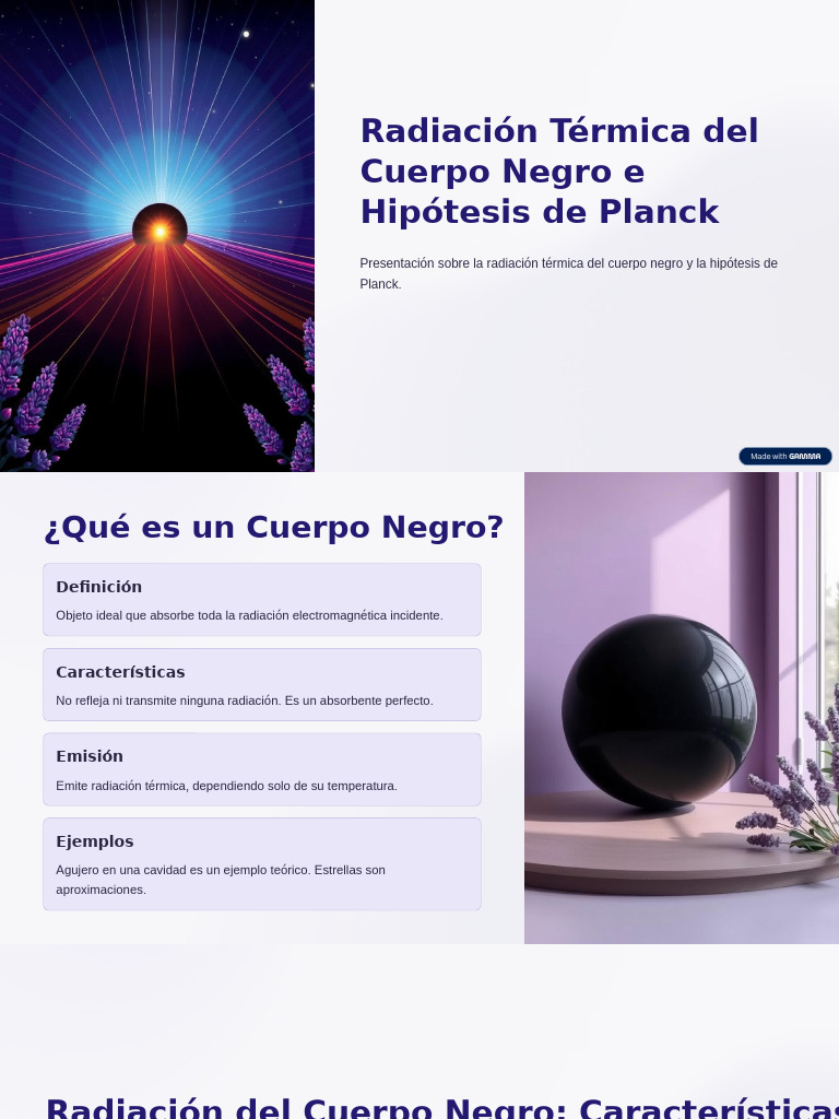 Radiacion Termica Del Cuerpo Negro e Hipotesis de Planck | PDF ...