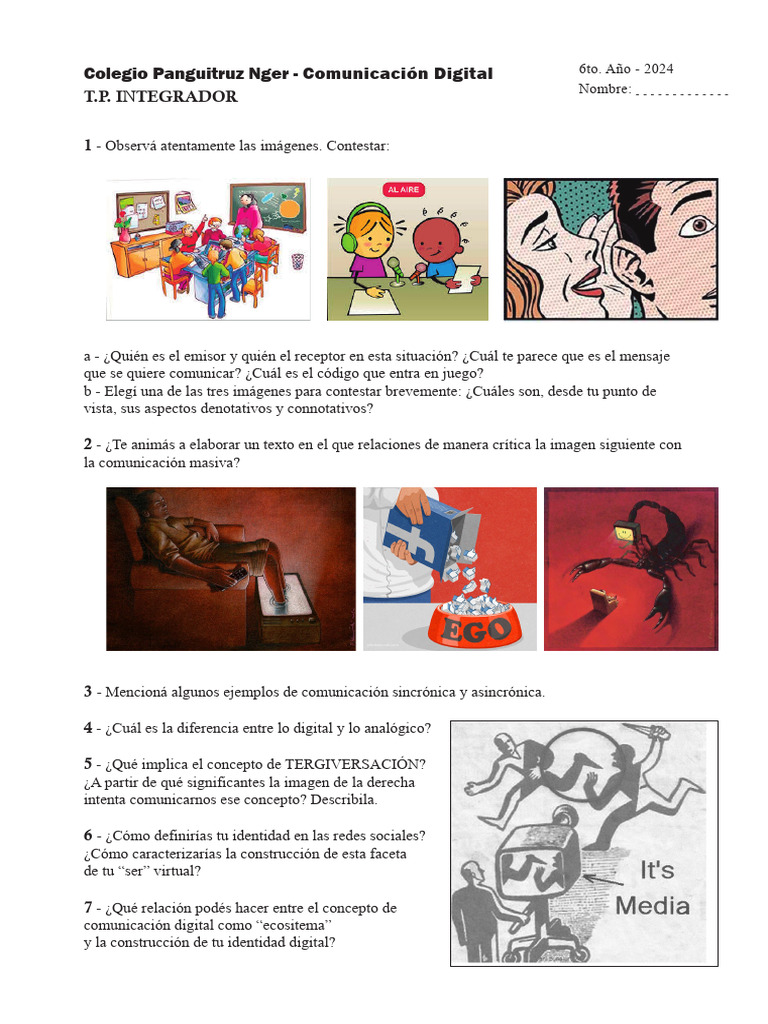 TP Integrador Comunicación Digital | PDF