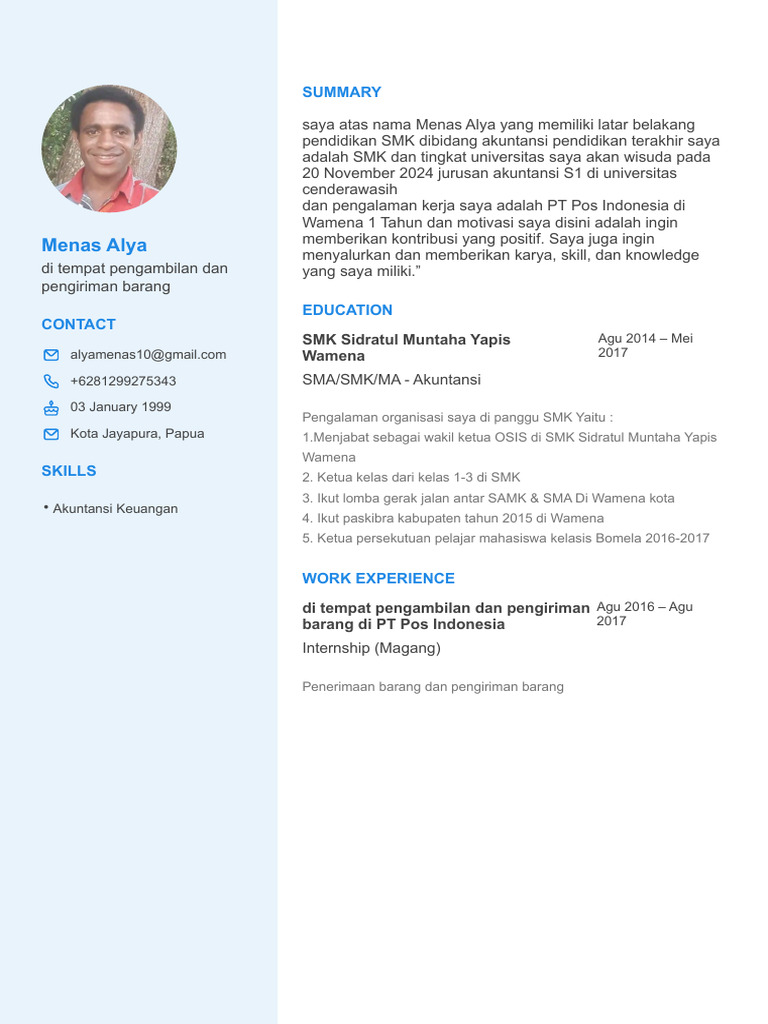 Menas Alya KitaLulusCV-2 | PDF