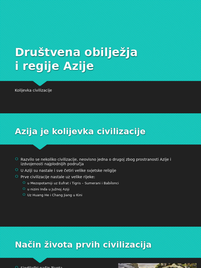 Društvena Obilježja I Regije Azije | PDF