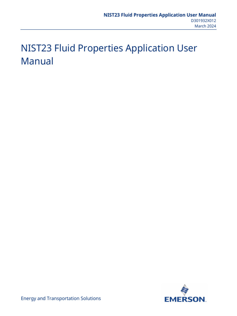 NIST23 Fluid Properties User Manual | PDF | Electrostatic Discharge ...