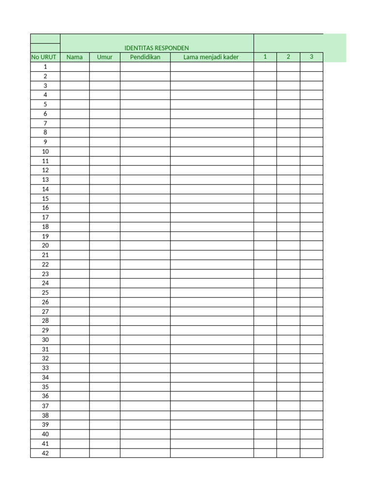 Template Exel Bu Dwi | PDF