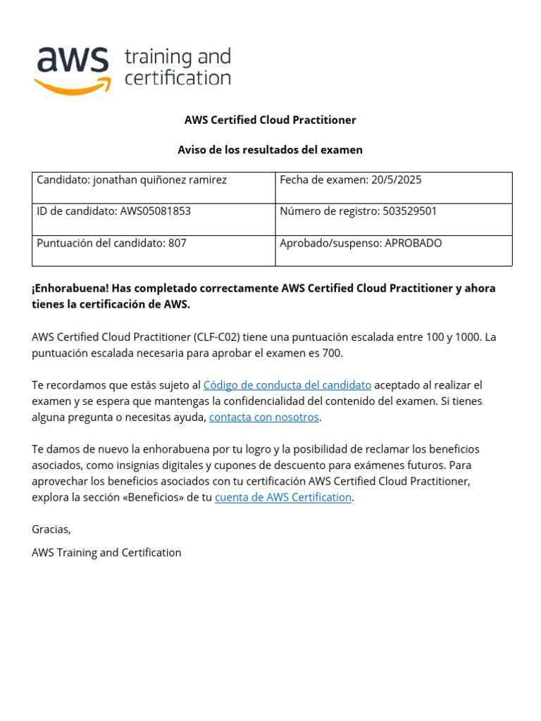 AWS Certified Cloud Practitioner | PDF