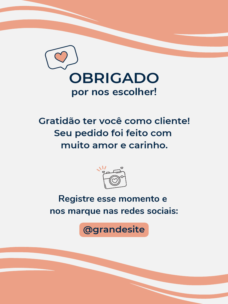 Panfleto Cartinha de Agradecimento Obrigado Por Nos Escolher Delicado Coral e Azul.pdf | PDF