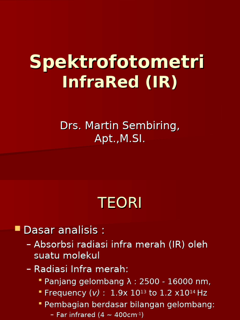 Bab V Spektrometri Sinar Infra Merah | PDF | Waves | Physical Phenomena