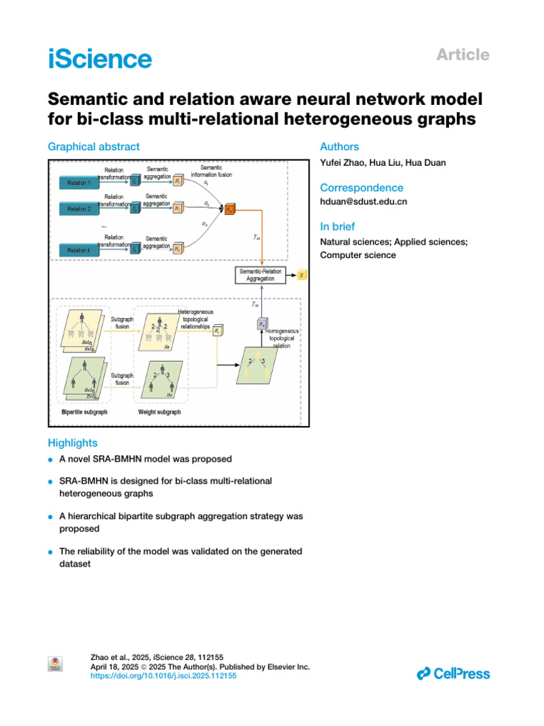 SRA-BMHN for Multi-Relational Graphs | PDF | Vertex (Graph Theory ...