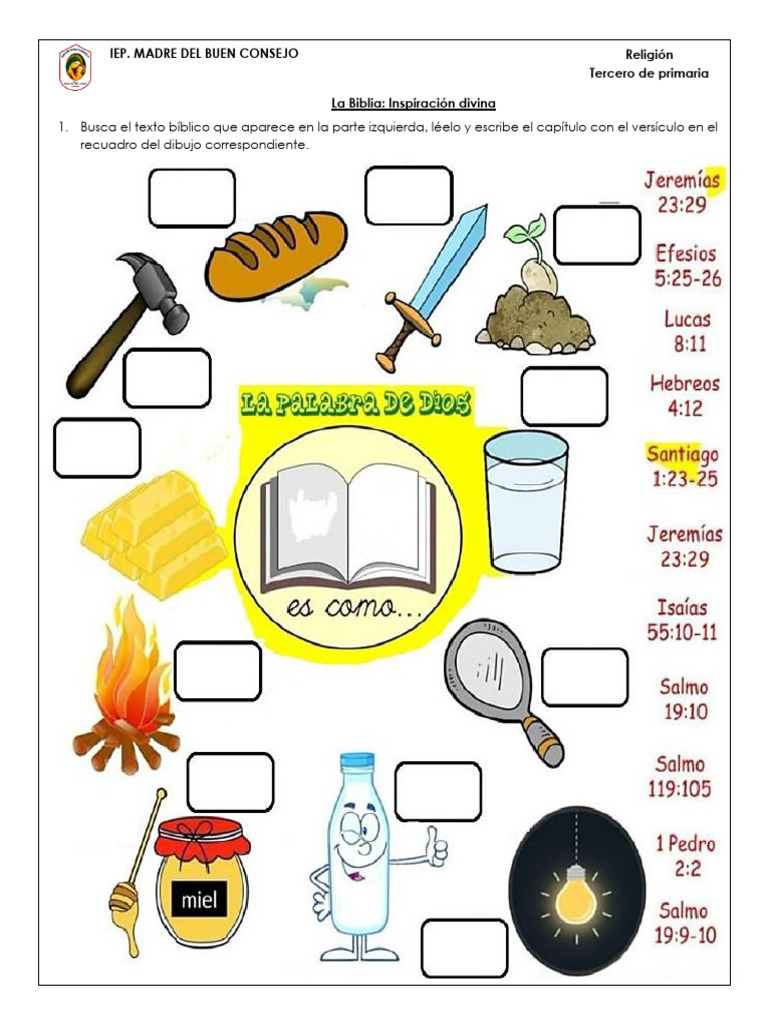 Ficha de Religion-La Biblia | PDF