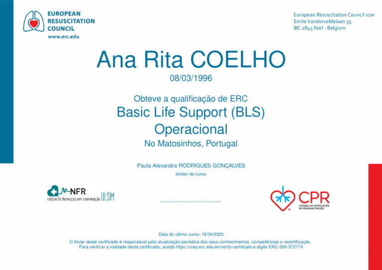 Certificado SBV | PDF