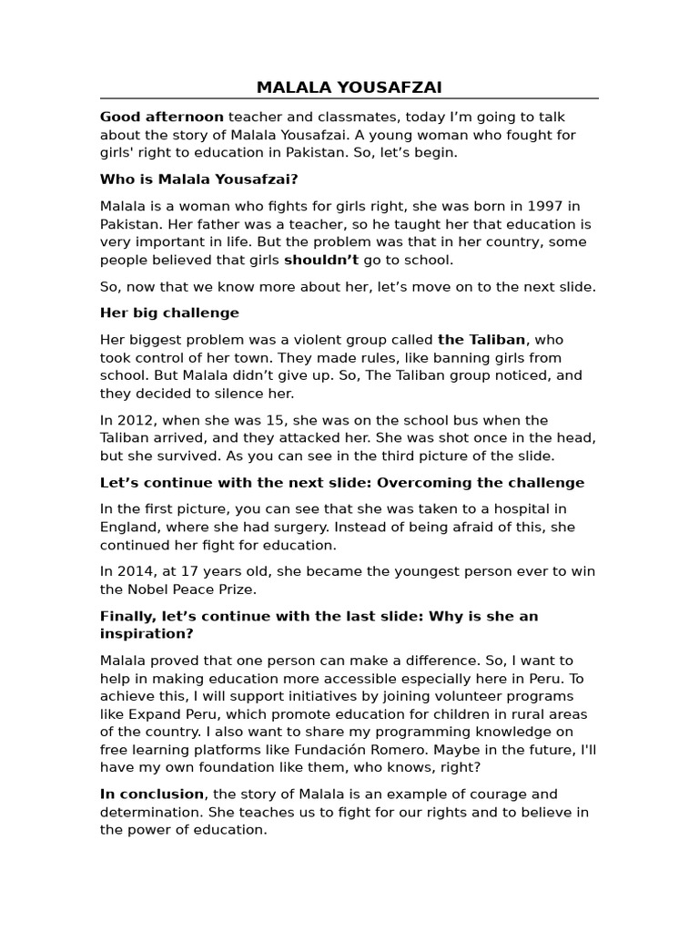 Malala Yousafzai | PDF