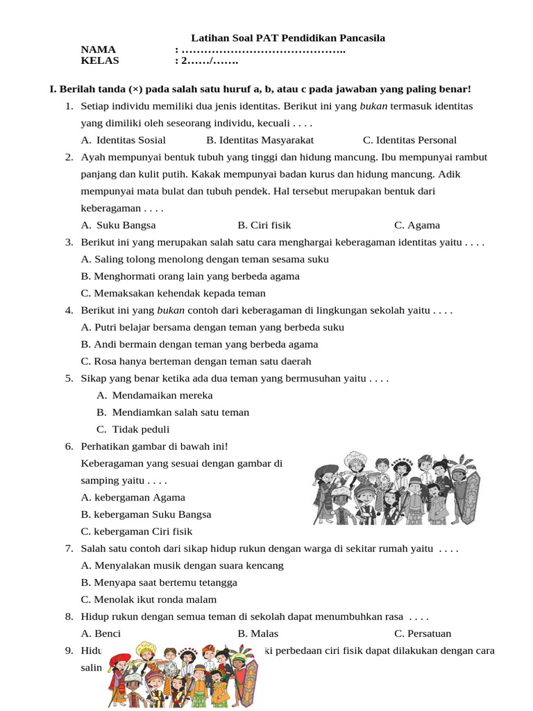 Latihan Soal Sat Pancasila | PDF