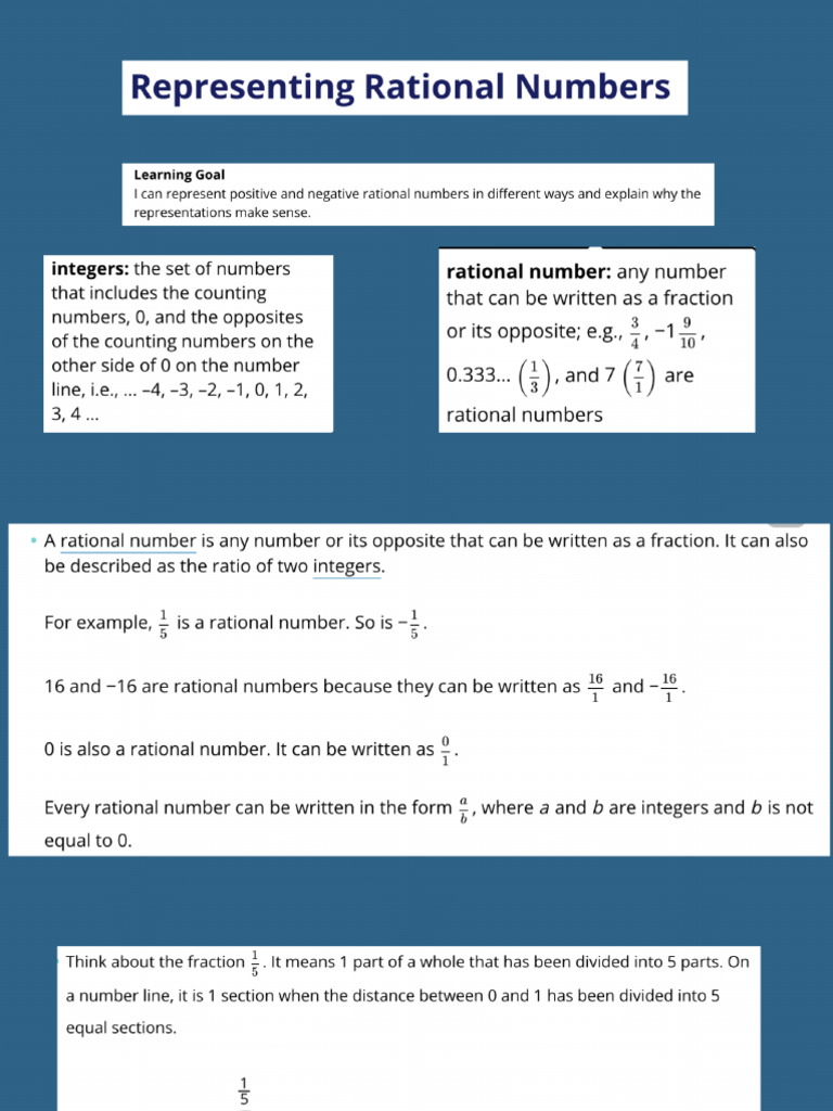 Studying For Rational Numbers | PDF