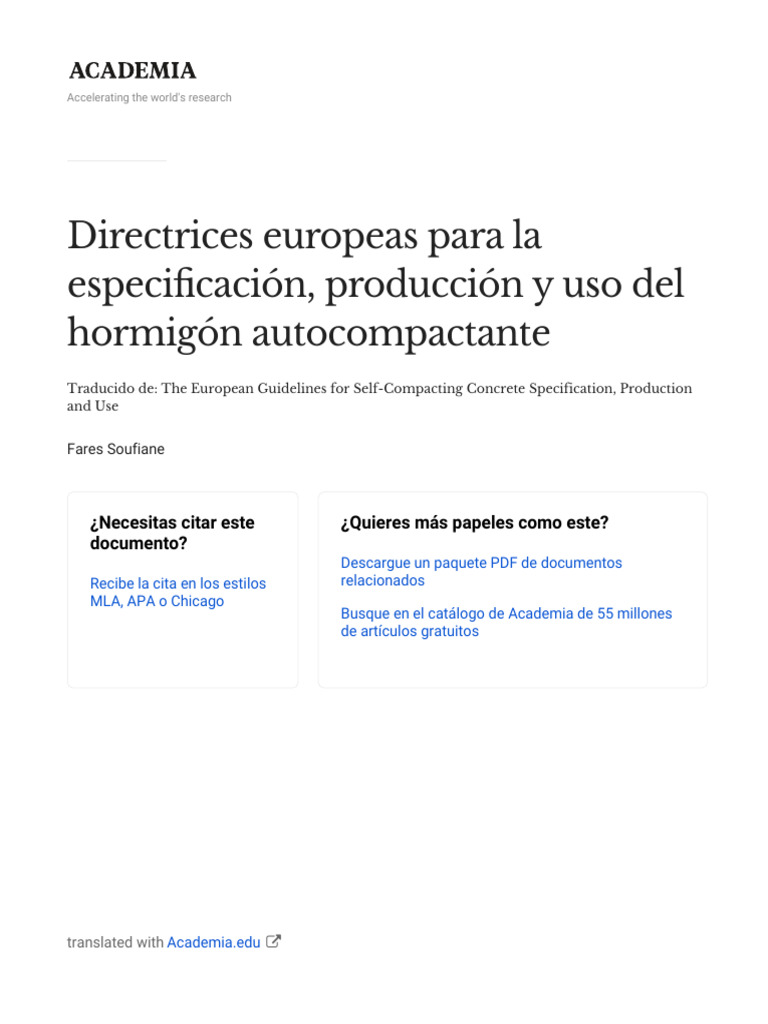 The European Guidelines For Self-Compacting Concrete Specification ...
