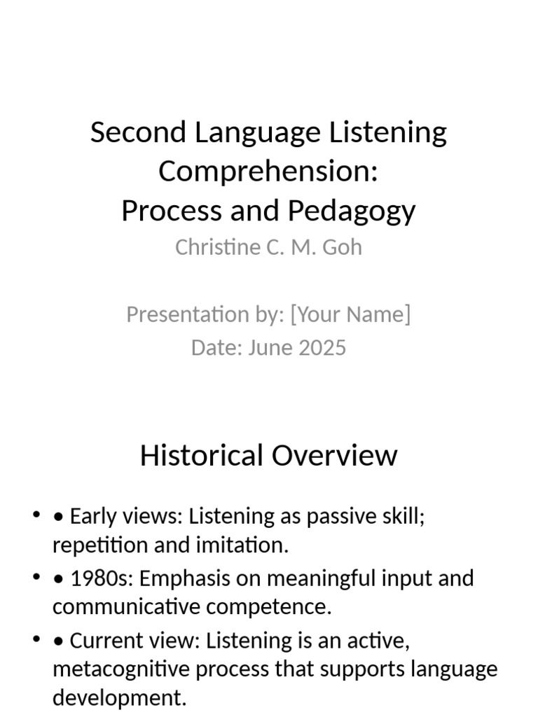 Listening Strategies Presentation | PDF