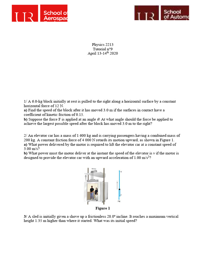 Tutorial 9 Phys1 UIR 2019 2020 | PDF