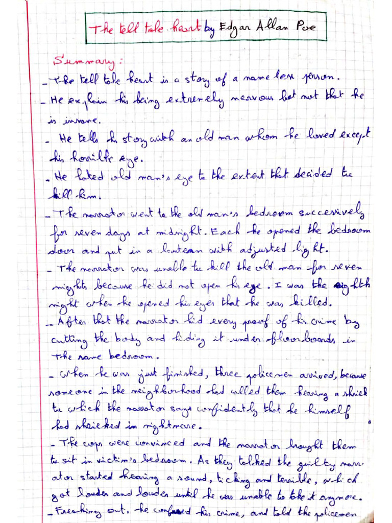 Analysis of The Tell Tale Heart | PDF