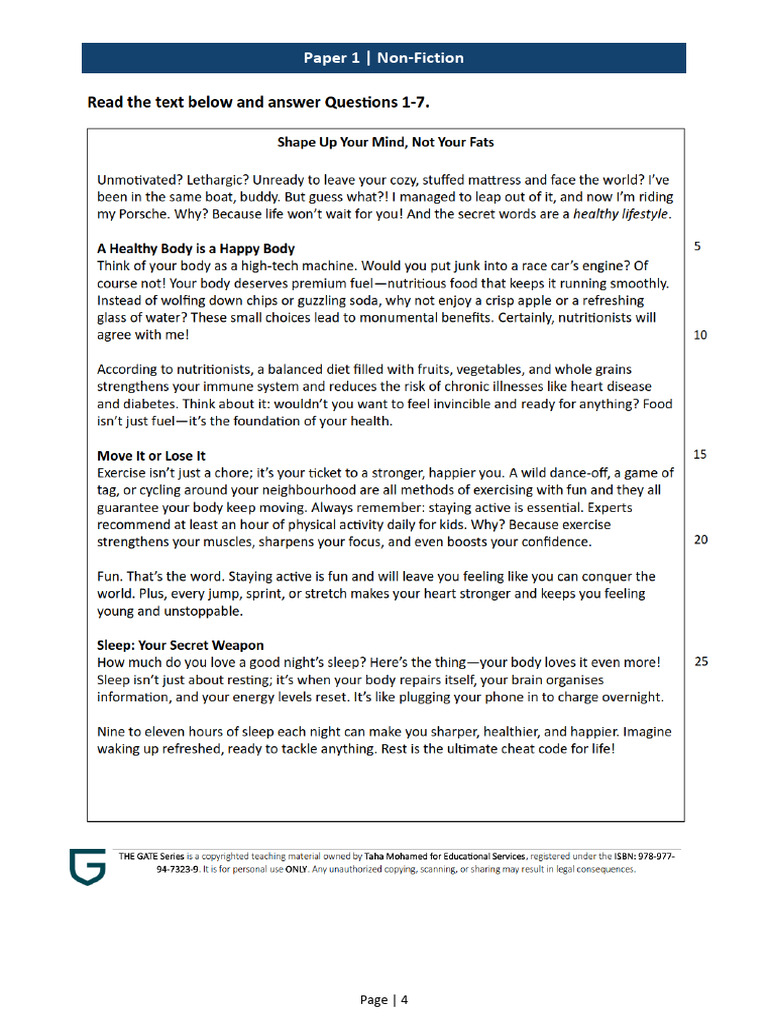 Year 6 N-F Practice | PDF