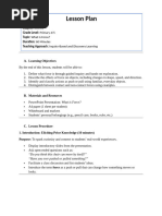 Force and Motion For 4th-Grade :lesson Plan and Worksheet | PDF ...