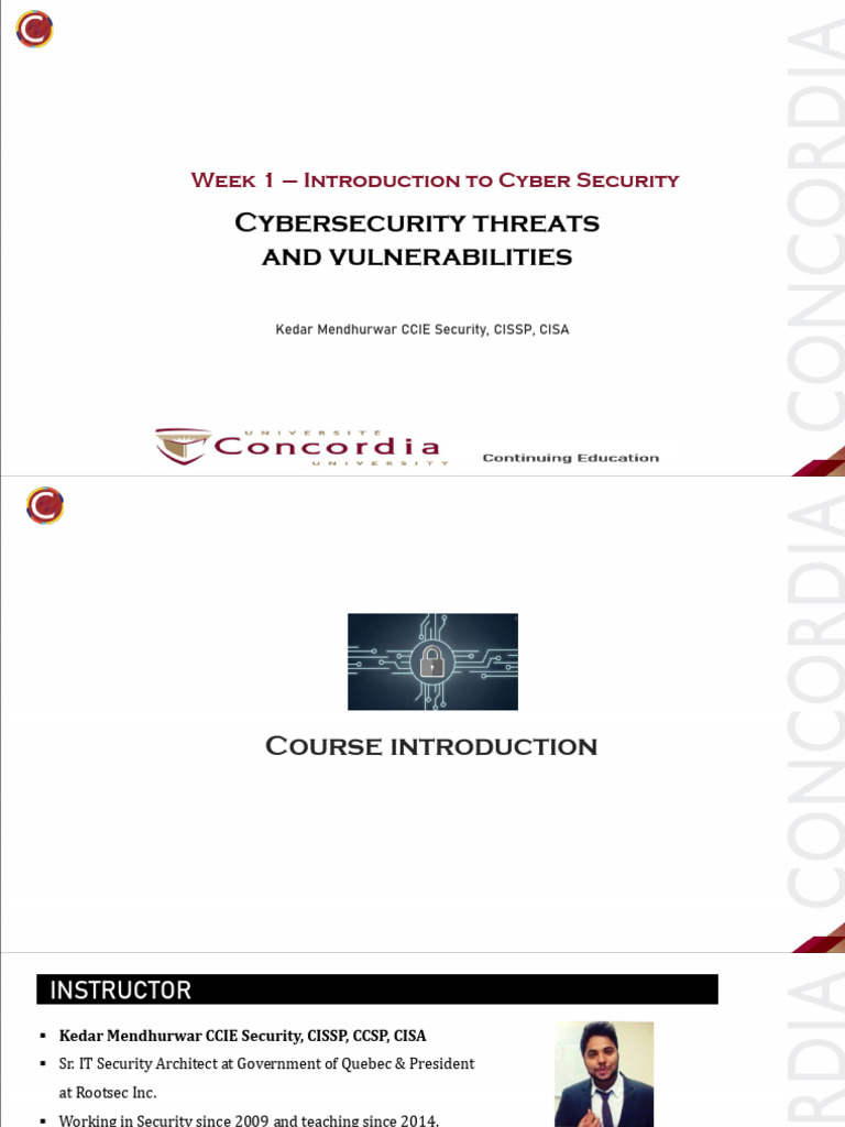 Cybersecurity Threats and Vulnerabilities Course | PDF | Security ...