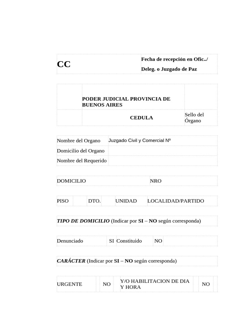 Cedula Con Formato Token | PDF