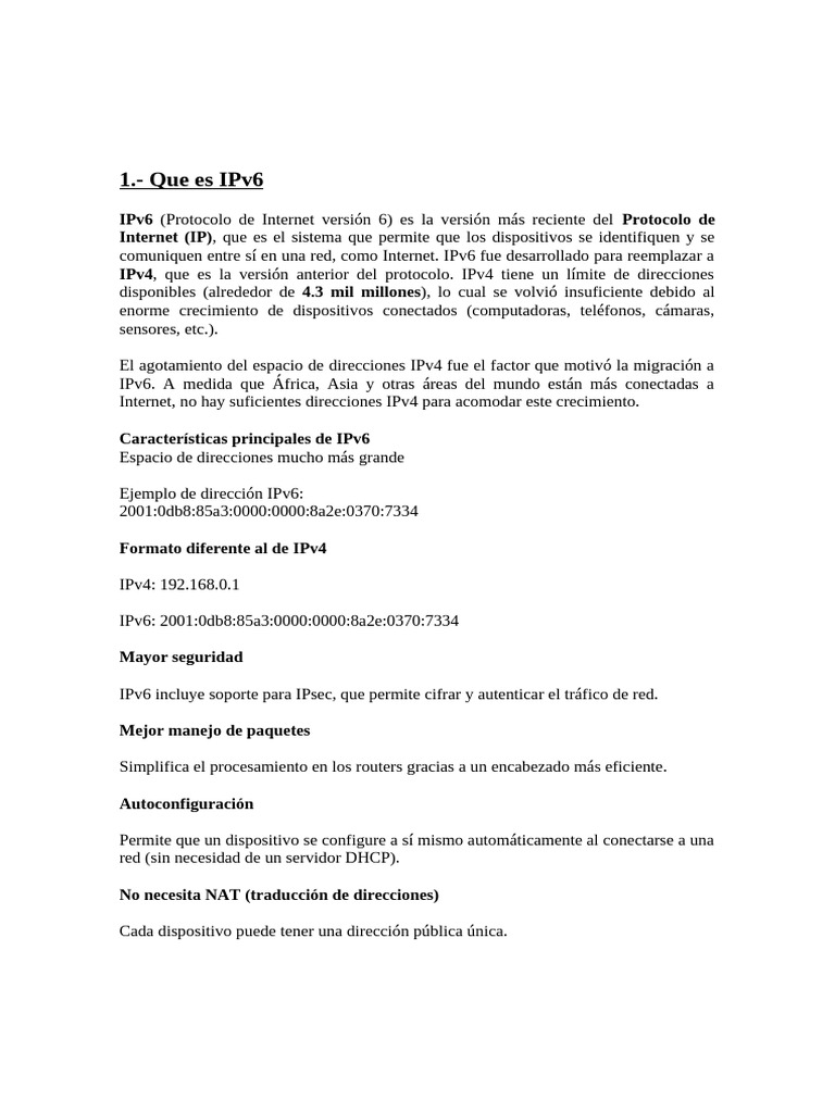 Trabajo Grupal Sobre IPv6 | PDF | Yo Pv6 | Dirección IP