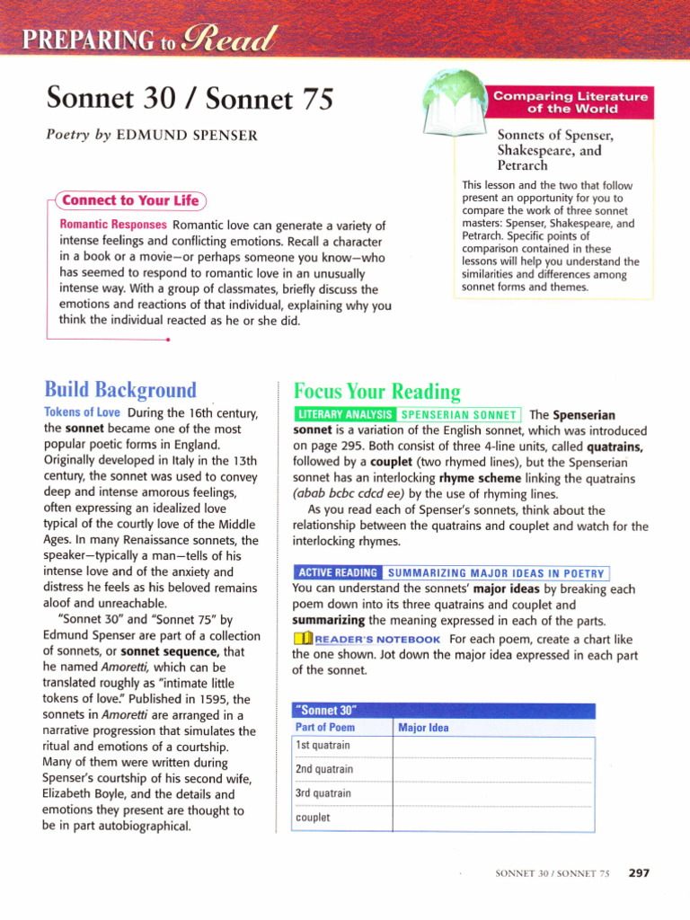 Sonnets - Spenser and Shakespeare | PDF | Edmund Spenser | Sonnets