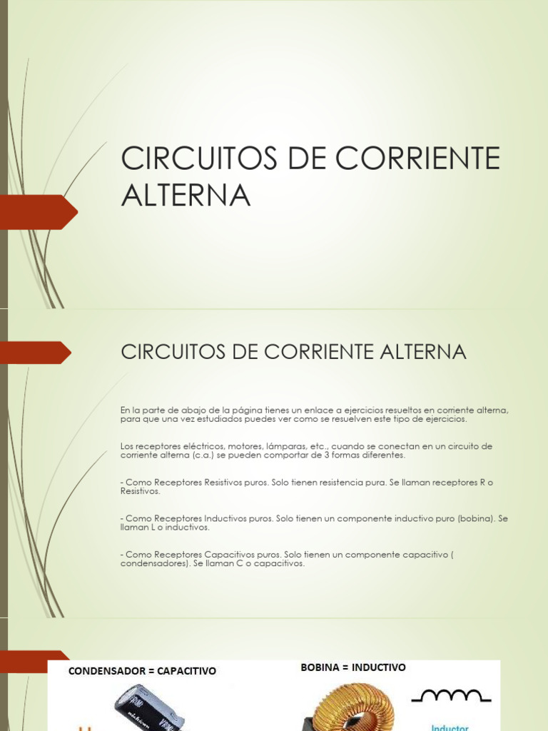Circuitos de Corriente Alterna: Fundamentos | PDF | Corriente eléctrica ...