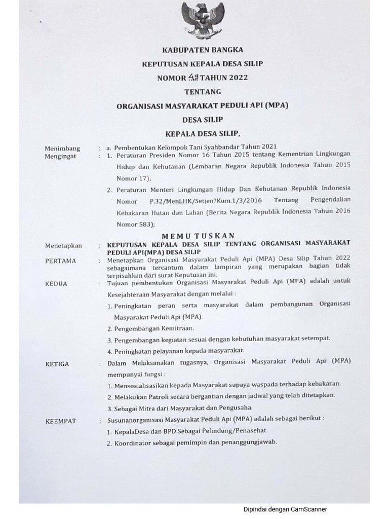 SK Mpa Ds Silip KTH Syahbandar 2022 | PDF