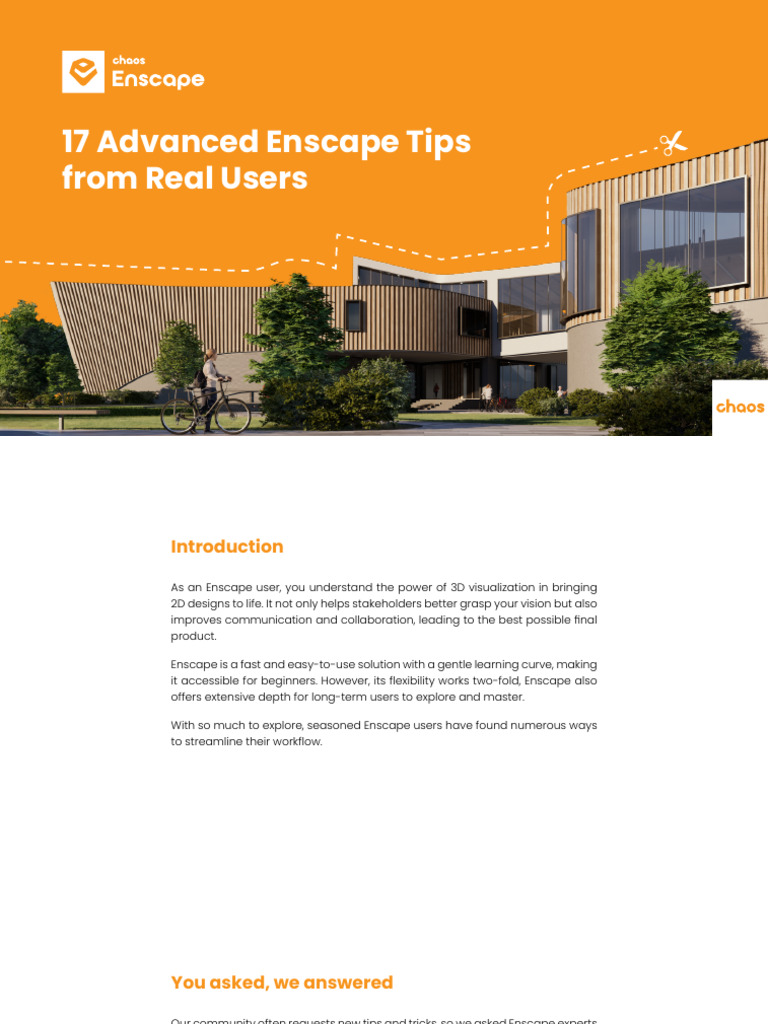17 Advanced Enscape Tips From Real Users | PDF | Rendering (Computer ...