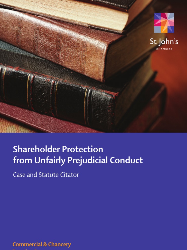 Shareholder Protection From Unfairly Prejudicial Conduct: Case and ...
