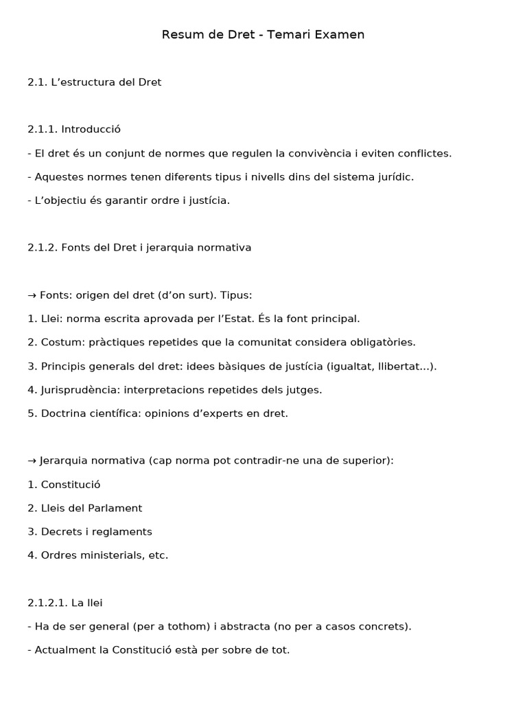 Resum_Dret_Examen | PDF